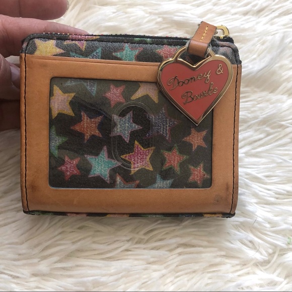 Dooney & Bourke | Bags | Dooney Bourke Rainbow Stars Zipper Wallet ...